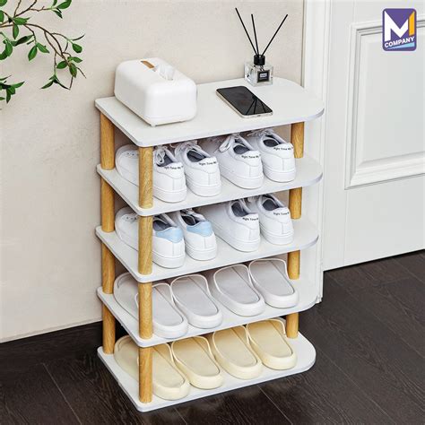 5단 슬림 현관 신발장 정리대 원목 틈새 신발 수납장 미니 정리 좁은 오픈 선반 정리함 슈즈렉 원룸 수납 티몬