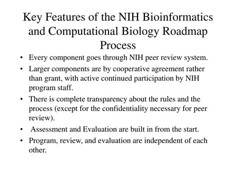 Ppt The Nih Bioinformatics And Computational Biology Roadmap Powerpoint Presentation Id 262632
