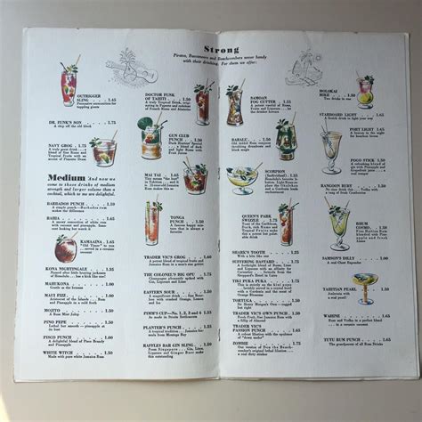 Vintage 1956 Trader Vics Drink Menu 1885397344