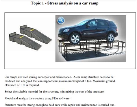 Solved Topic Stress Analysis On A Car Ramp Car Ramps Are Chegg Com