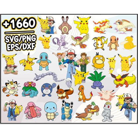 Pokemon Bundle Svg Pokemon Svg Cartoon Svg Png Dxf Eps Fil Inspire