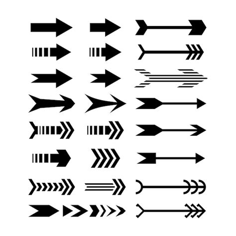 Premium Vector Arrows Vector Black Collection Icons Arrow Icon Arrow Vector Set Arrow Elegant
