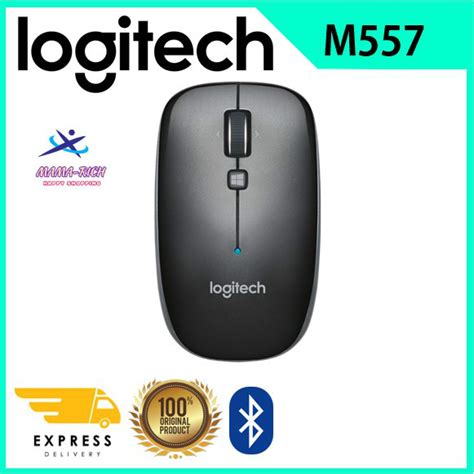 Logitech M557 Bluetooth Wireless Usb Mouse Dark Grey Shopee Malaysia