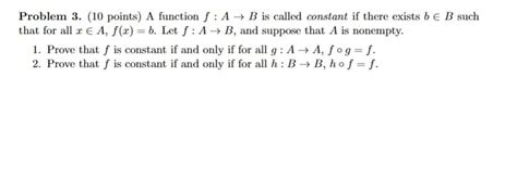 Solved Problem Points A Function F AB Is Called Chegg Com