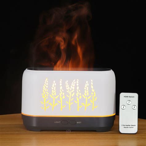 2023 New Essential Oil Diffuser With Realistic Flame Effect Portable