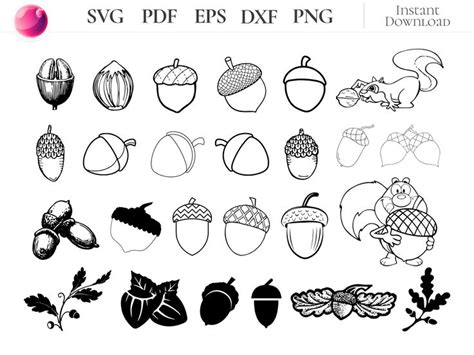 Acorn Svg Acorn Svg Acorn Clipart Oak Svg Nut Clipart Acorn Silhouette Acorn Vector Acorn