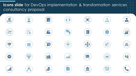 Icons Slide For Devops Implementation And Transformation Services Consultancy Proposal PPT Sample