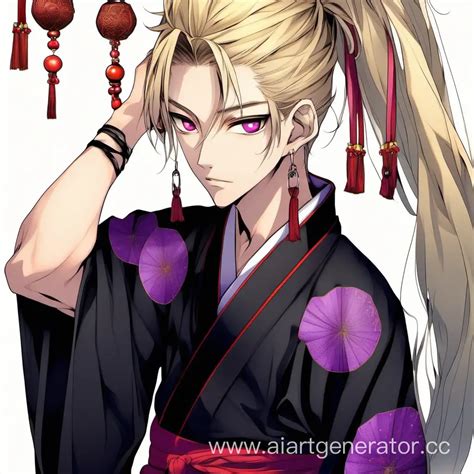 Stylish 20yearold With Blonde Hair And Unique Koreaninspired Fashion Ai Art Generator
