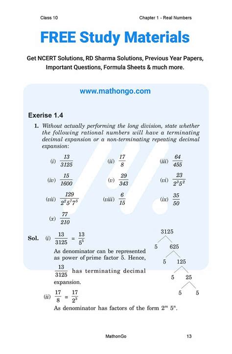 Ncert Solutions For Class 10 Maths Chapter 1 Exercise 1 4 Mathongo