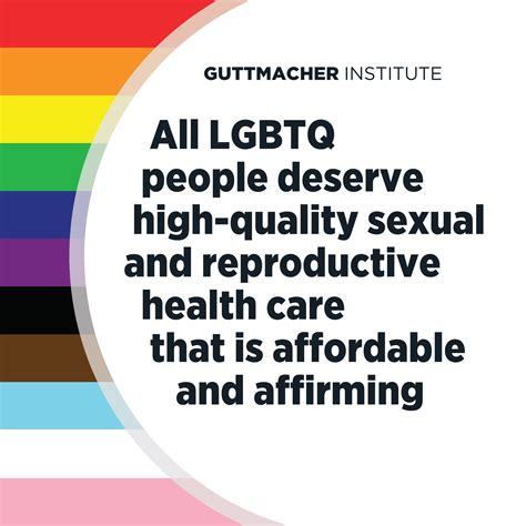 Lgbtq People Deserve High Quality Sexual And Reproductive Health Care