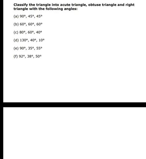 Classify The Triangle Into Acute Triangle Obtuse Triangle And Right Tria