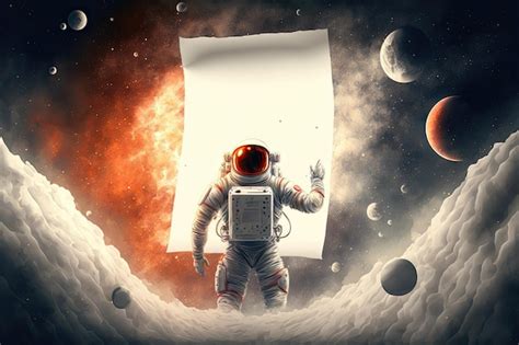 Premium AI Image Space On The Paper For Text Input May Be Used For Business Or Education