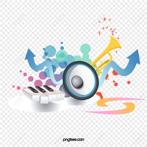 음표 일러스트 다이어그램 효과음악스피커 Png 일러스트 무료 다운로드 Lovepik
