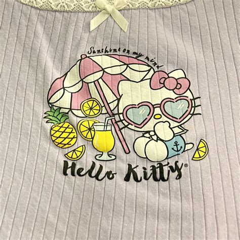 Hello Kitty Crop Top Size L Used Twice No Depop