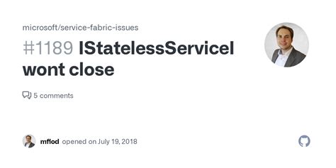 Istatelessserviceinstanceclose Wont Close · Issue 1189 · Microsoftservice Fabric Issues · Github