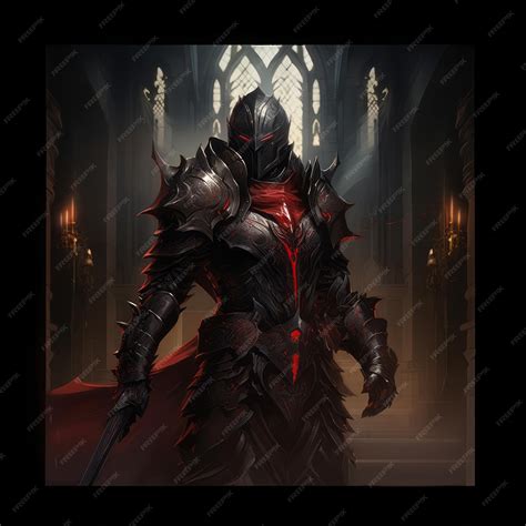 Premium Photo | The Crimson Defender A Paladin Knight in Black and Red ...