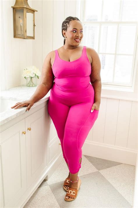 Hazel Blues Move With Me Pink Tank Pink Tank Spring Tops Casual Pink Leggings