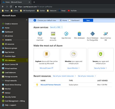 Howto Create An Ea Project In A Microsoft Azure Sql Database D Fens