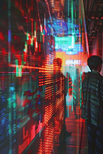 Premium Photo Abstract Technology Financial Graph Data Visualization