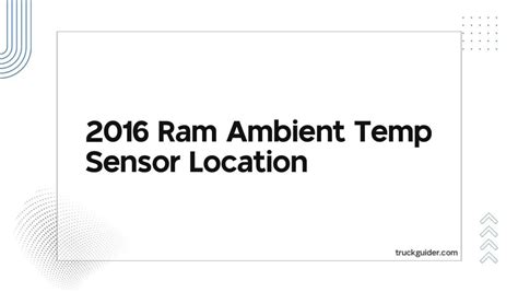Ram 2500 Tpms Reset Button Location Truck Guider