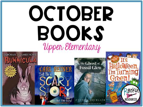 October Books For Upper Elementary Rockin Resources