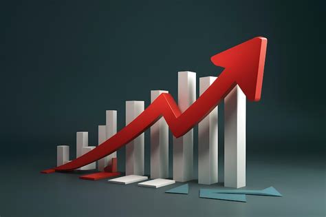 Premium Photo Business Growth Visualization 3d Red Arrow Chart Illustrates Progress