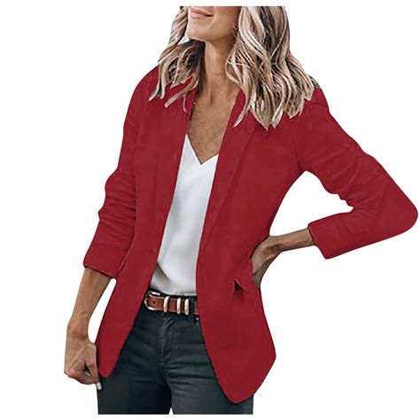Bvofar Casual Blazers For Women Work Professional Open Front Suit Coats