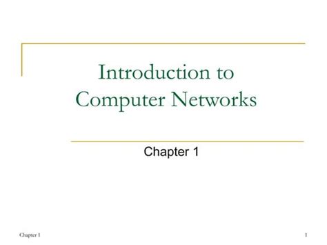 Chapter 1 Introduction To Computer Networks Ppt