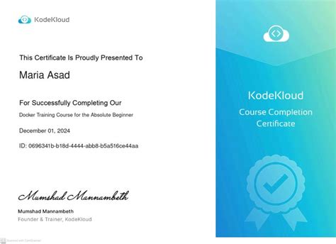 Maria Asad On Linkedin Docker Kodekloud Cloudcomputing Devops