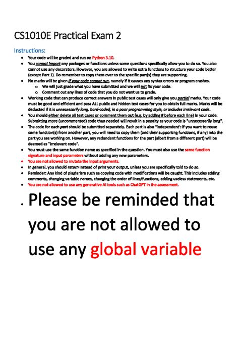 pe2 cs1010e 2023 cs1010e practical exam 2 instructions your code