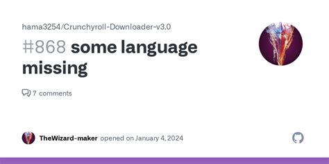 Some Language Missing · Issue 868 · Hama3254crunchyroll Downloader V3
