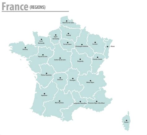 Карта франции с городами подробная