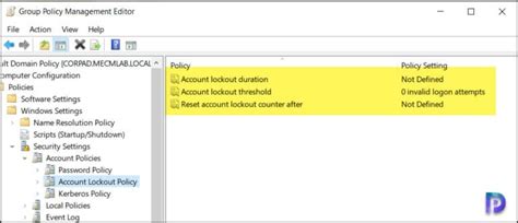 Configure Account Lockout Policy In Active Directory