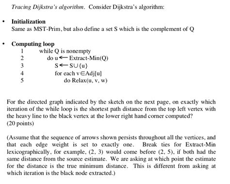 Solved Tracing Dijkstras Algorithm Consider Dijkstras