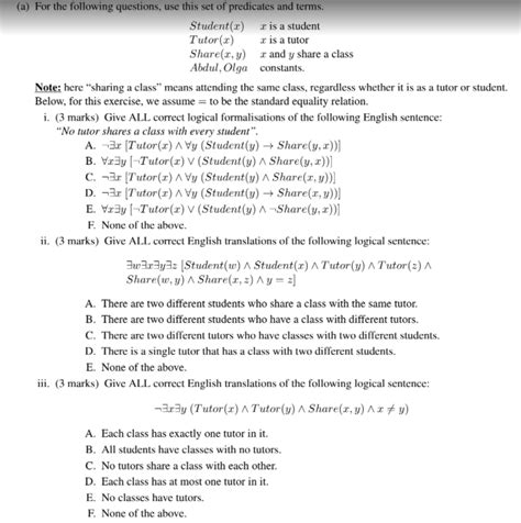 Solved A For The Following Questions Use This Set Of Chegg Com