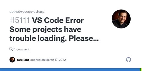 vs code error some projects have trouble loading please review the