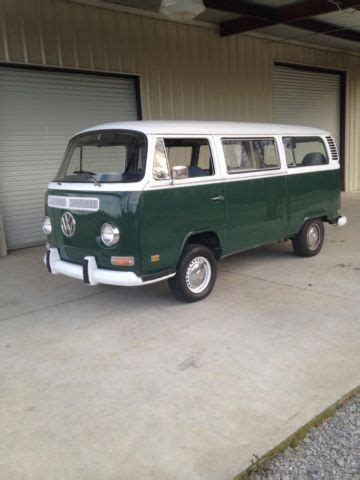 Seller Of Classic Cars 1972 Volkswagen Bus Vanagon Green And White