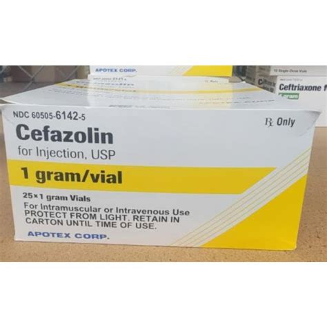 Cefazolin Sodium 1 Gram Sdv Injection 25 Vials