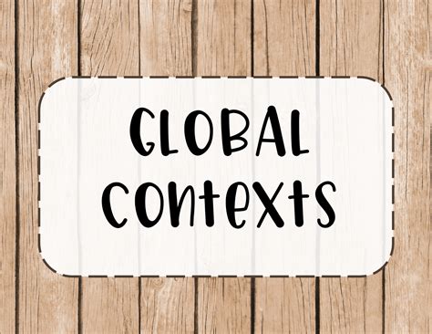 Global Contexts Posters For The Ib Myp Classroom Classroom Word Wall