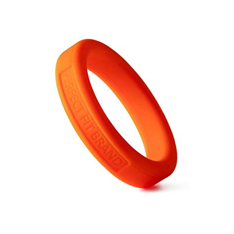 Classic Silicone Medium Stretch Penis Ring 44mm Orange Adulttoystore