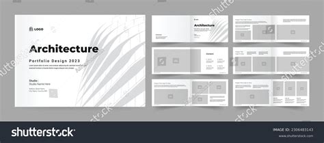 Landscape Architecture Portfolio Architecture Brochure Landscape Stock Vector Royalty Free
