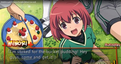 Minori Gets Bucket Pudding R Toradora