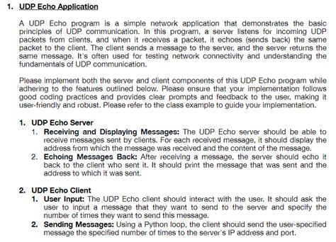 Solved Cyber Security Questionudp Echo Applicationa Udp