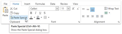 Paste Special Dialog WPF Controls DevExpress Documentation