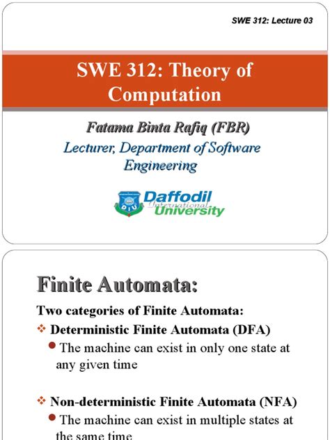 designing deterministic finite automata dfas to represent formal