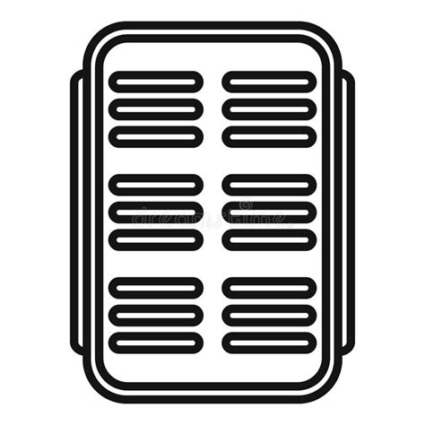 Small Solar Panel Icon Outline Vector Regulator Sun Controller Stock