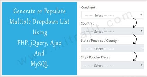 Populate Multiple Dropdown Lists Using Ajax Jquery Php And Mysql