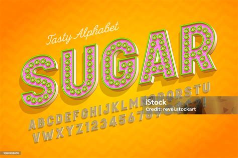 우 스 꽝 스러운 맛 있는 3d 디스플레이 글꼴 디자인 알파벳 편지 3차원 형태에 대한 스톡 벡터 아트 및 기타 이미지 3차원 형태 라벨 로고 Istock