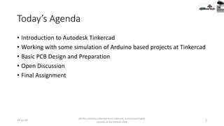Arduino Simulation Basic Day 3 Tinkercad Proteus PCB PPT