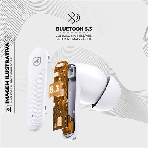 Earbuds Fone De Ouvido Bluetooth Symetric Unidades Gshield Gshield Capas Para